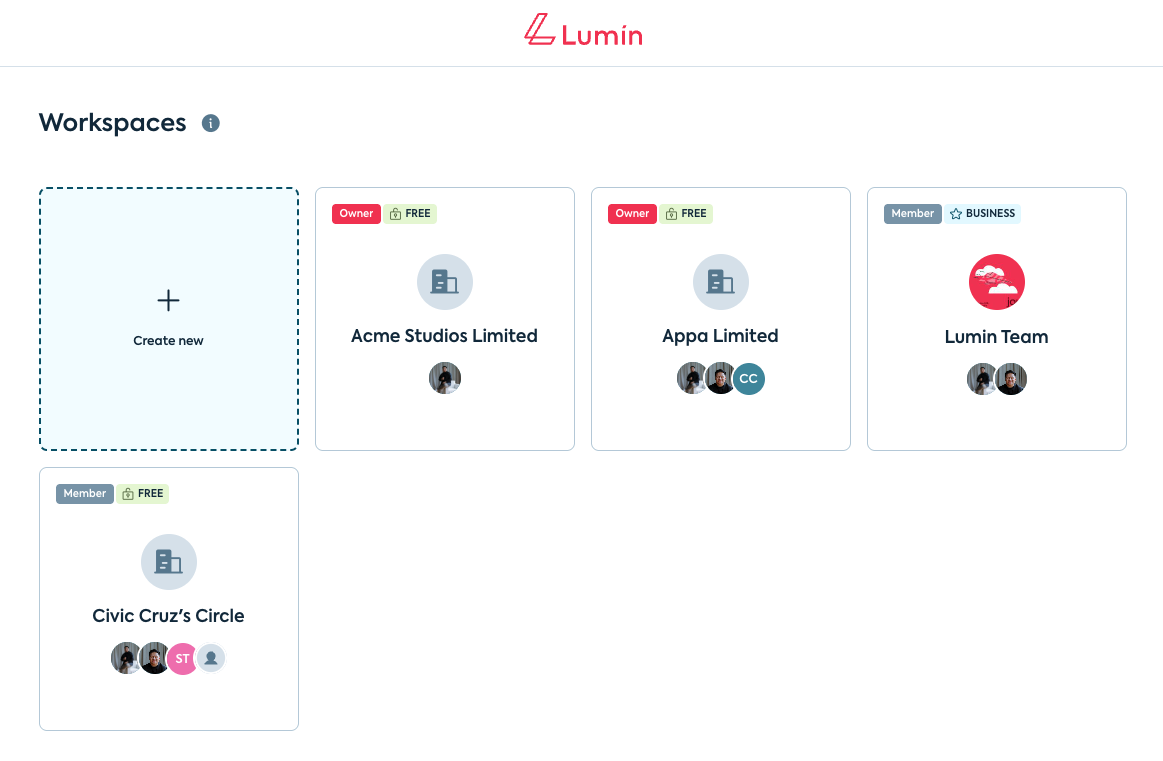 What are Workspaces and Spaces in Lumin?